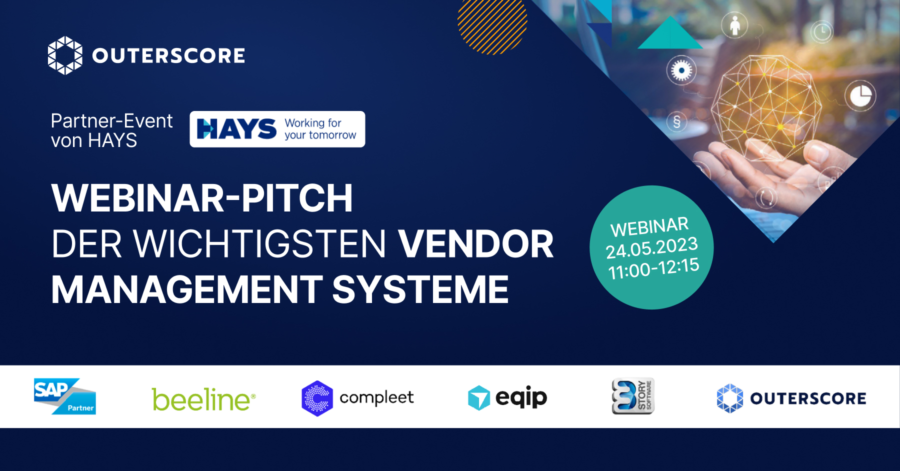 Wir nehmen am VMS Pitch Event von HAYS teil. Join us! - Outerscore